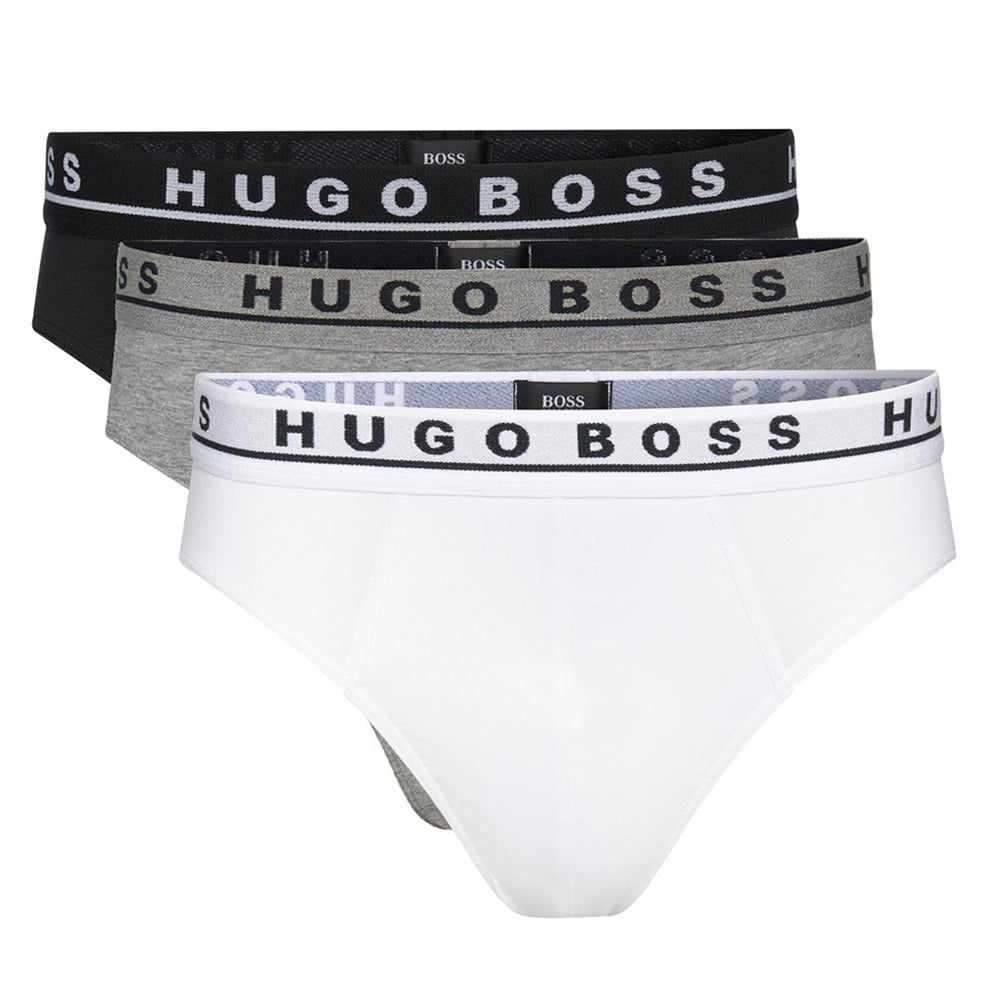 HUGO BOSS Herren Slip Brief 3er Pack Cotton Stretch Sortiert lordoflabel